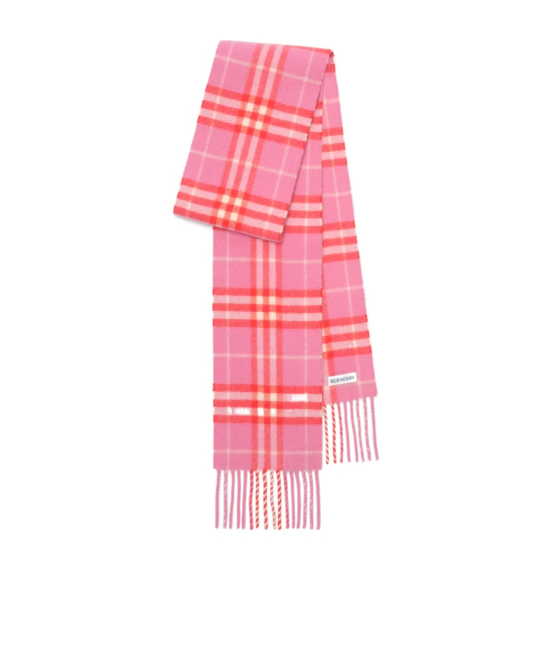 BURBERRY Narrow Check Cashmere Scarf
